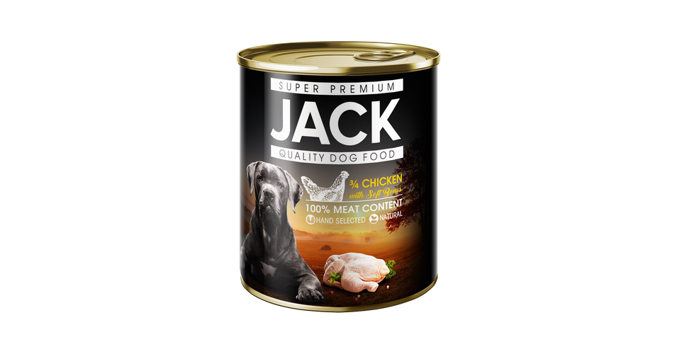 Jack Premium Konzerv 3/4 csirke 800g - Jack Premium Dog Food (by Rodent ...